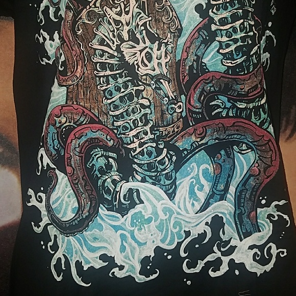 Lowbrow | Shirts | Lowbrow King Neptune Skeleton Riding Seahorse Kraken ...